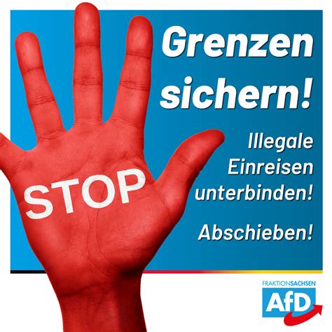 Grenzen Sichern Illegale Einreisen Unterbinden Afd Fraktion Sachsen