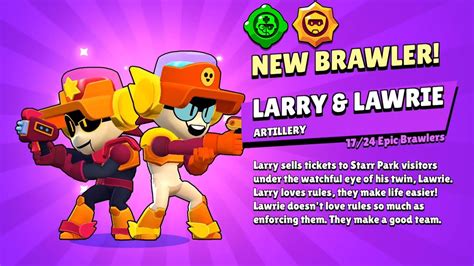 Larry Lawrie New Epic Brawler Gameplay Brawl Stars Youtube