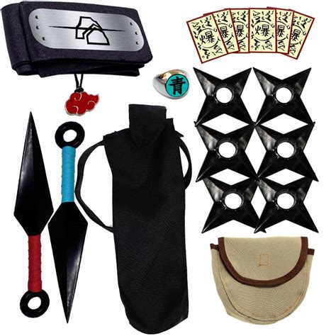 Kit Ninja Naruto Kunai Naruto Shuriken Bandana Pedra Renegada Deidara