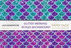 Glitter Mermaid Sparkling Scales Digital Paper