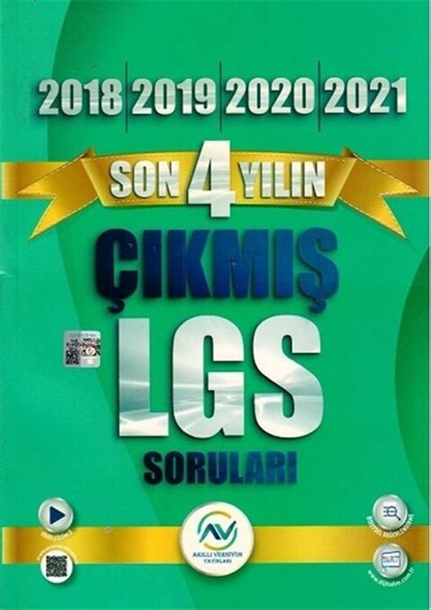 Av Akıllı Versiyon Yayınları 8 Sınıf LGS Son 3 Yılın Çıkmış Sorular