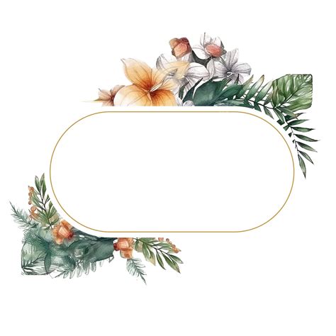 Etiqueta De Invitaci N De Boda De Marco Floral De Flor De Acuarela Con
