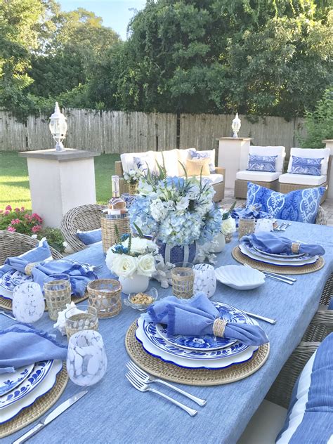Blue Table Settings Beautiful Table Settings Place Settings Summer