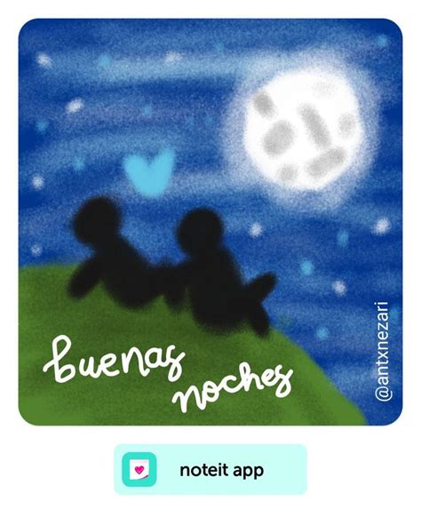 Note it Dibujo de buenas noches con la luna Notas para mí novio