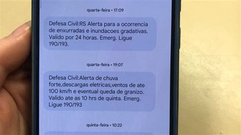 Defesa Civil emitiu 19 alertas em cinco dias para avisar população