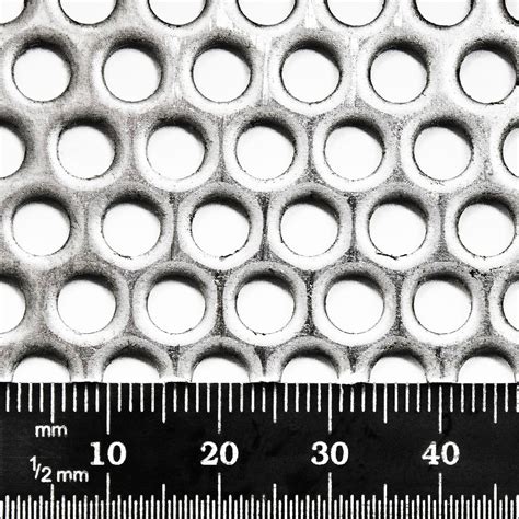 5mm Round Stainless Steel Mesh Perforated Sheet 8mm Pitch X 2mm Thick