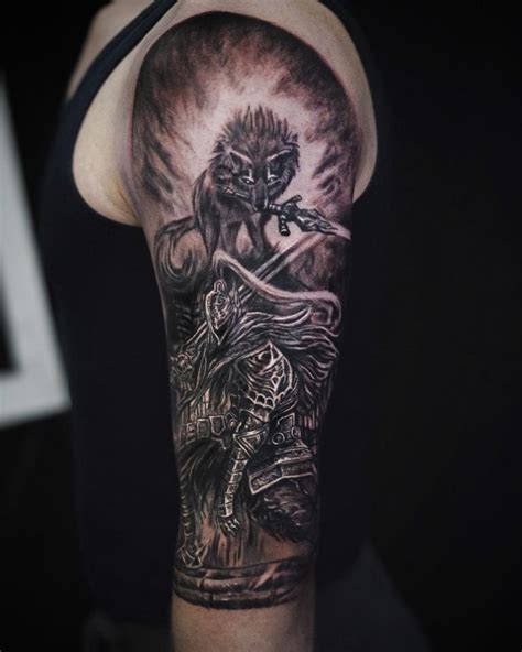 Sif And Artorias Tattoo I Did On A Client Today R Darksouls