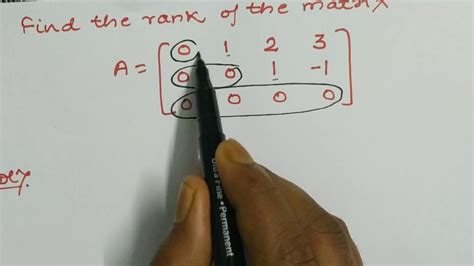 rank of matrix using echelon form rank of matrix using echelon form examples youtube