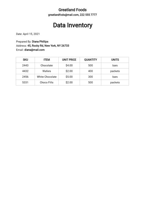 5 Free Inventory Templates In Microsoft Word Doc Template Net Hot Sex