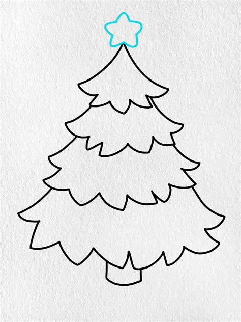 How To Draw A Christmas Tree With Presents Helloartsy