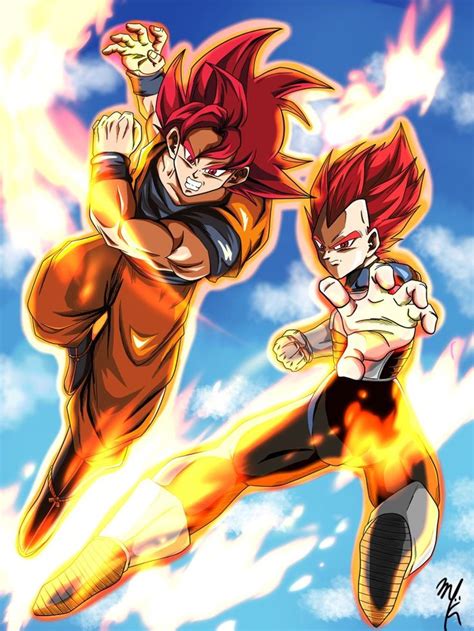Goku Ssj God Y Vegeta Ssj God Personajes De Dragon Ball Figuras De