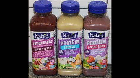 Naked Juice Antioxidants Mighty Berry Protein Tropical Double