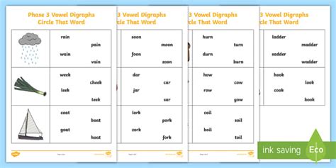 Vowel Digraph Activities