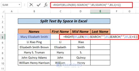 How To Split Text By Space With Formula In Excel 5 Ways ExcelDemy