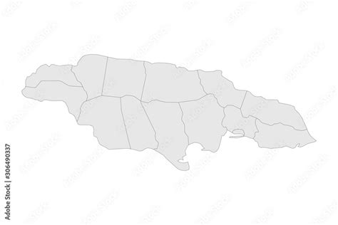 Jamaica Political Map Vector Stock Vector Adobe Stock