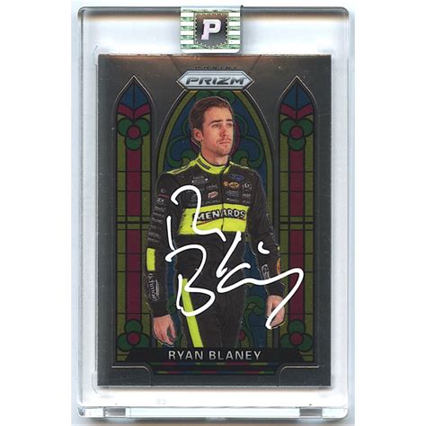 Ryan Blaney Signed 2020 Panini Prizm 70 Stained Glass PA Encapsulated