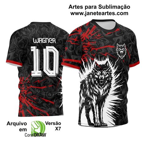 Arte Vetor Camisa Interclasse Jogos Internos 2024 Lobo Janete Artes