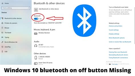 Windows Bluetooth On Off Button Missing Bluetooth Not Working Pc