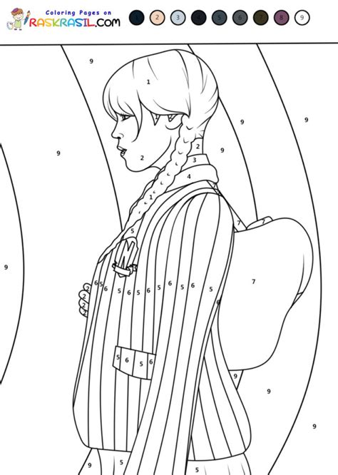 Merlina Addams Para Colorear