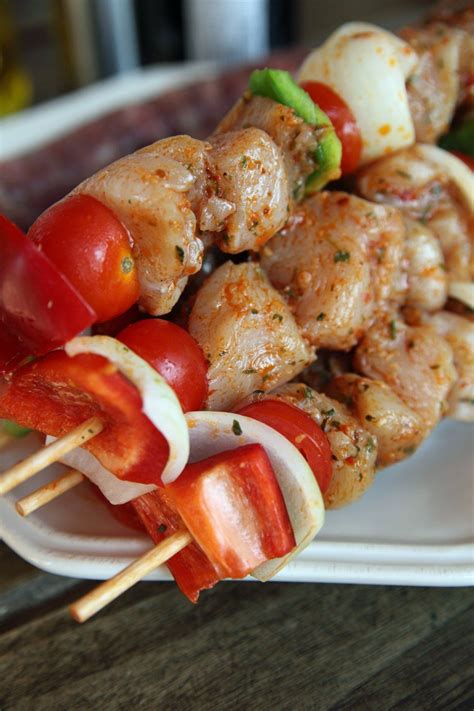 Brochettes de poulet mariné au citron thym et cumin Recette