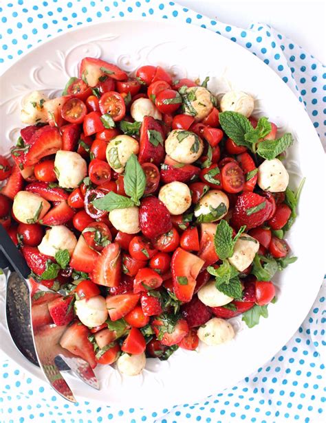 Easy Strawberry Caprese Salad W Brown Sugar Balsamic Mint Wry