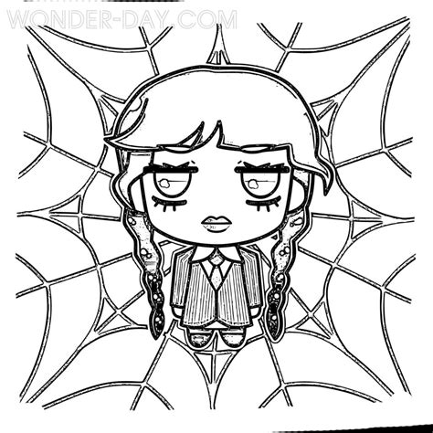 Coloriages Mercredi Addams 22 Coloriages Sur Wonder Day