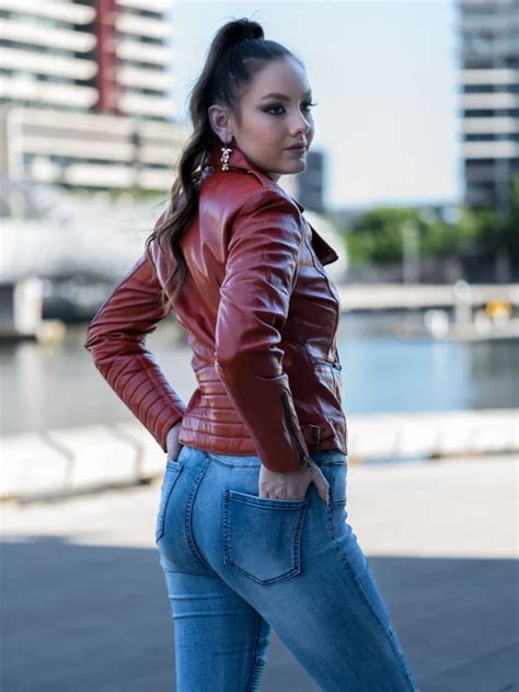 Dark Red Leather Jacket Leatherings Free Shipping