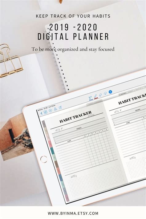 Digital Planner Goodnotes IPad 2019 2020 Mid Year Planner With