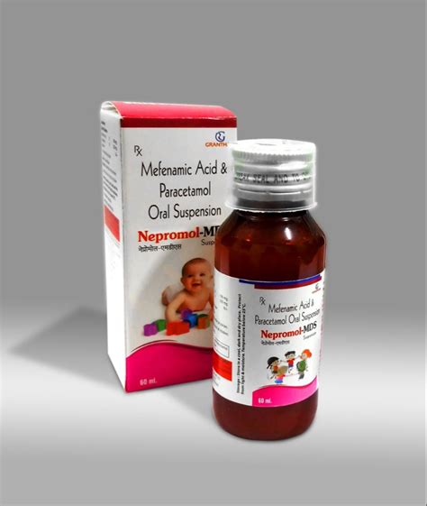 Syrup Mefenamic Acid And Paracetamol Oral Suspension Packaging Type