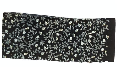 140 GSM Black Embroidered Velvet Fabric For Clothing At Rs 190 Meter