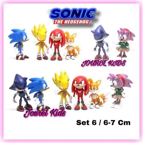 Promo SONIC THE HEDGEHOG ACTION FIGURE SET 6 MAINAN HIASAN KUE TOPPER