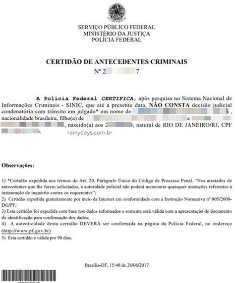 Emitir Certidão de antecedentes Criminais PF Validar certidão