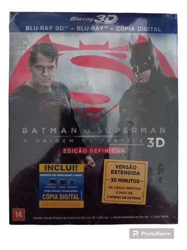 Blu Ray Batman Vs Superman A Origem Da Justi A Lacrado Frete Gr Tis