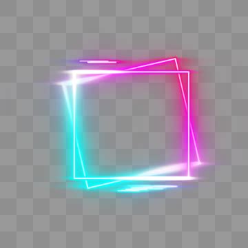 Pink And Blue Square Neon Border Frame Neon Border Border Neon Png