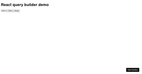 React Query Builder Demo Codesandbox