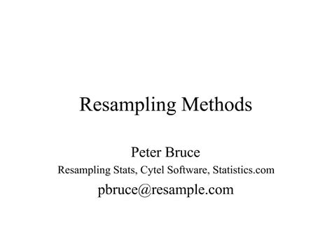 ppt resampling methods powerpoint presentation free download id 687021