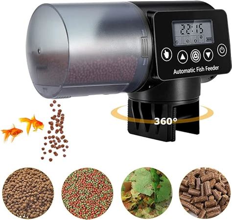 Automatic Fish Feeder Aquarium Electric Auto Fish Feeder 200ML Large