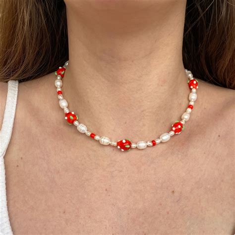Pearl Necklace Aesthetic Real Pearl Necklace Pearl Necklace Designs