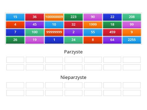 Matematyka Liczby Parzyste I Nieparzyste Group Sort