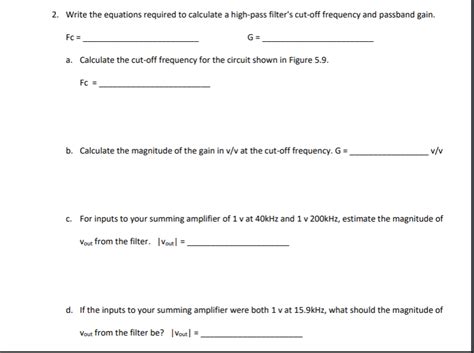 Solved Write The Output Equation For A Summing Amplifier Chegg