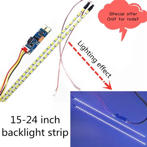 NEW 540mm LED Backlight Strip Light Kit DC 10 30V 24 Inch CCFL LCD