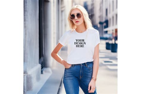 White T Shirt Mockup For Women Graphic By Mockup Creative Fabrica