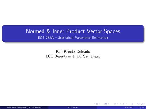 normed and inner product vector spaces