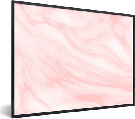 Fotolijst Incl Poster Marmer Roze Wit Luxe Marmerlook
