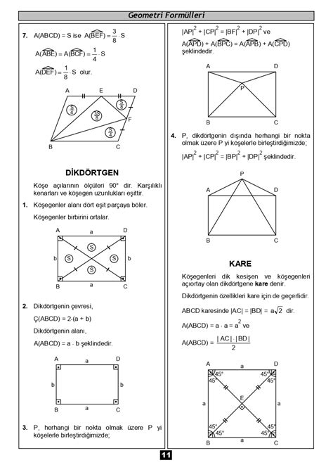 tyt ayt geometri formulleri sayfa 10 Öğrenci Gündemi