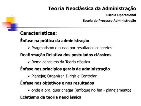 Teoria Neoclassica Da Administração Resumo