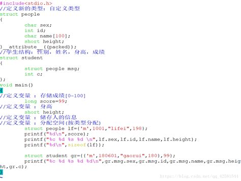 c语言结构体 某结构体变量定义如下 struct k { int a char c }b p p and csdn博客