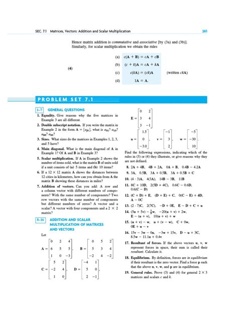 matrices 7 pdf matrix mathematics euclidean vector
