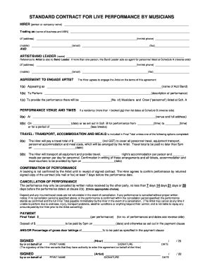 25 Printable Performance Contract Templates Fillable Samples In PDF