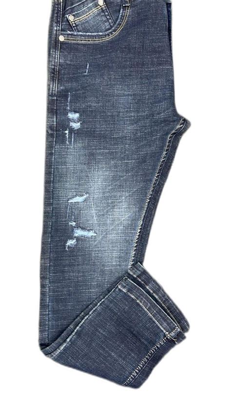 Faded Regular Fit Men Blue Casual Wear Denim Jeans Size 34 Inch At Rs